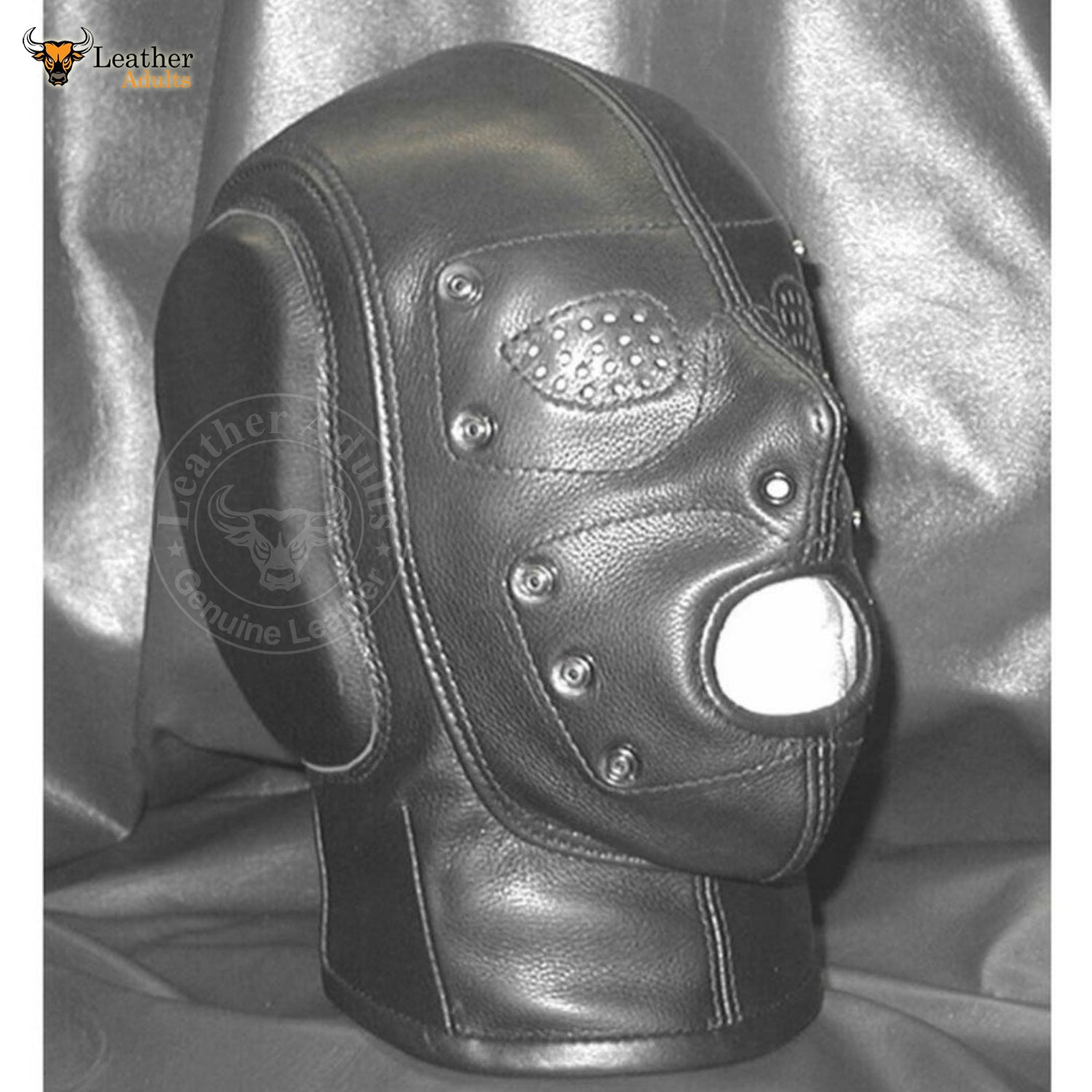 Genuine Handmade Leather Gimp Mask Air Tight Hood with Blindfolds and ...